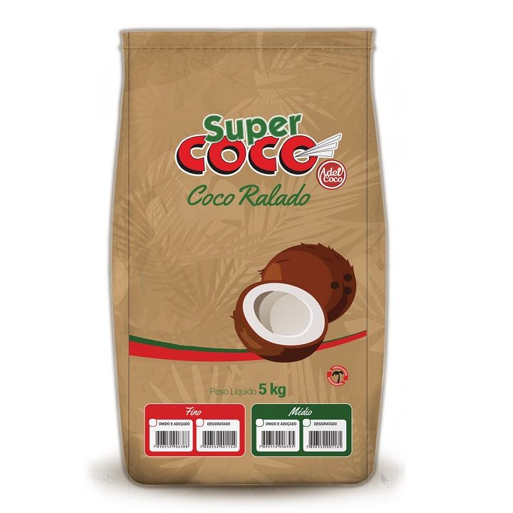 COCO RALADO SUPERCOCO DESIDRATADO MEDIO PACOTE 5K - Tozzo Alimentos Ltda