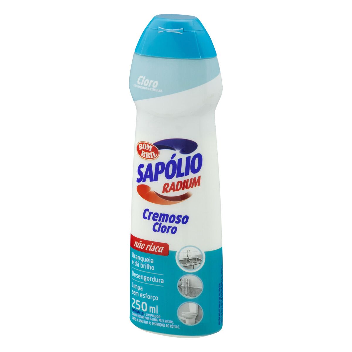 SAPÓLIO RADIUM LÍQUIDO CLORO 250ML, CX C/12 - Tozzo Alimentos Ltda