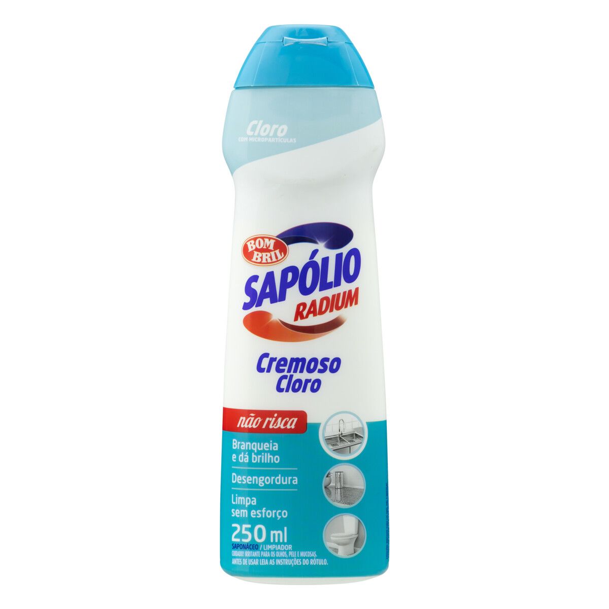 SAPÓLIO RADIUM LÍQUIDO CLORO 250ML, CX C/12 - Tozzo Alimentos Ltda