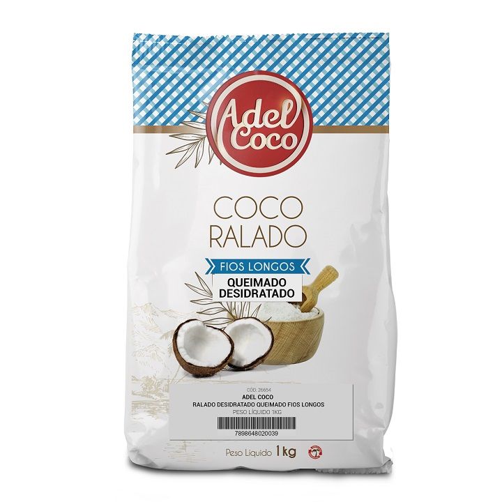 COCO RALADO ADELCOCO DESIDRATADO QUEIMADO 1KG - Tozzo Alimentos Ltda