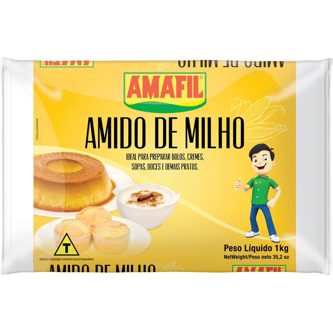 AMIDO DE MILHO AMAFIL 1KG - Tozzo Alimentos Ltda